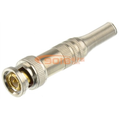 全铜半镀金 BNC/Q9 接插头 适用75/50-3型线径5MM视频同轴电缆/馈线 - 专业电子网购-9018电子城
